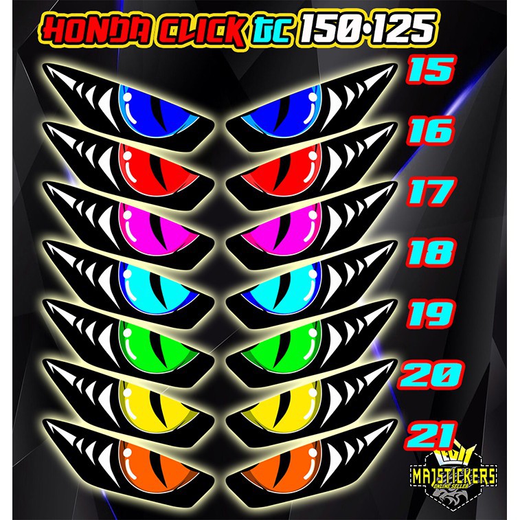 honda click 125i accessories Honda Click GC 125i&150i Headlight Sticker ...