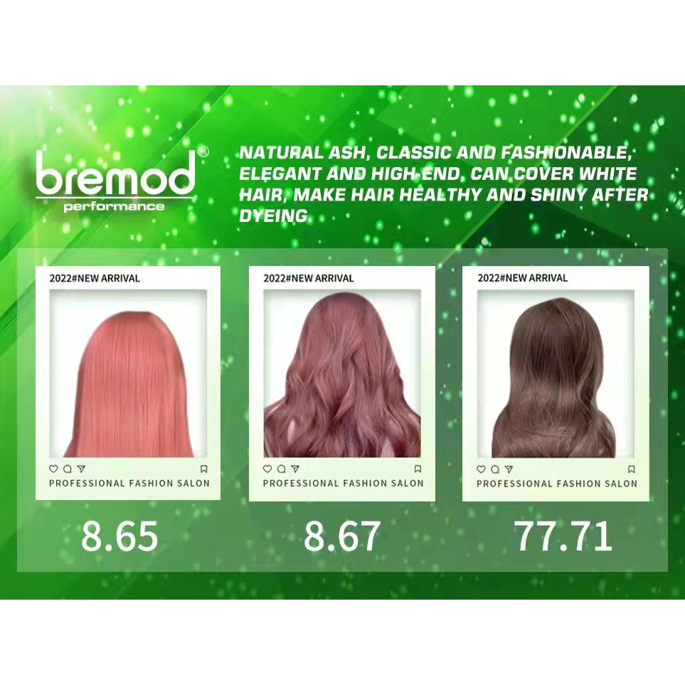 Bremod New Hair Color - Purple Ash , Silver Ash , Ash Brown , Grey Blue ...