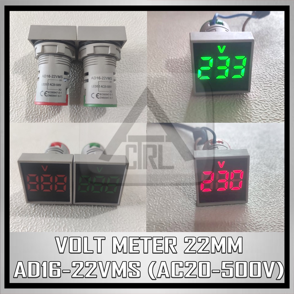 VOLTMETER INDICATOR DIGITAL 22mm AC/DC | Shopee Philippines