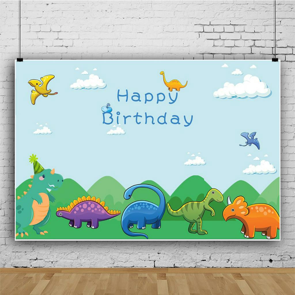 Dinosaur Theme Backdrop for Kids Birthday Party Background Decoration ...