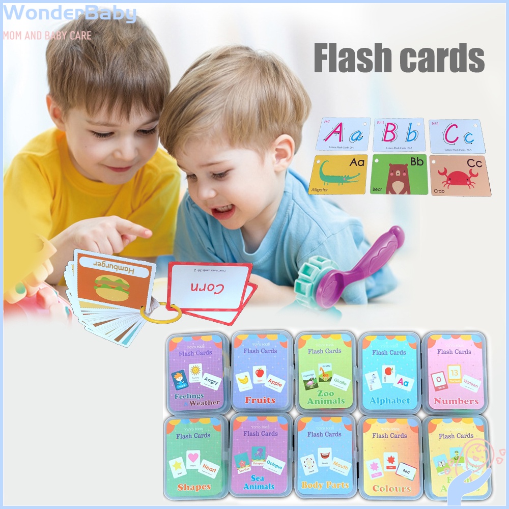 Wonderbaby Preschool Education flashcard English Learning Flash Word ...