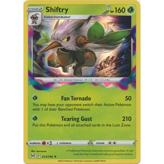 Shiftry - 013/196 - Holo Rare | POKEMON TCG: Lost Origins | Shopee ...