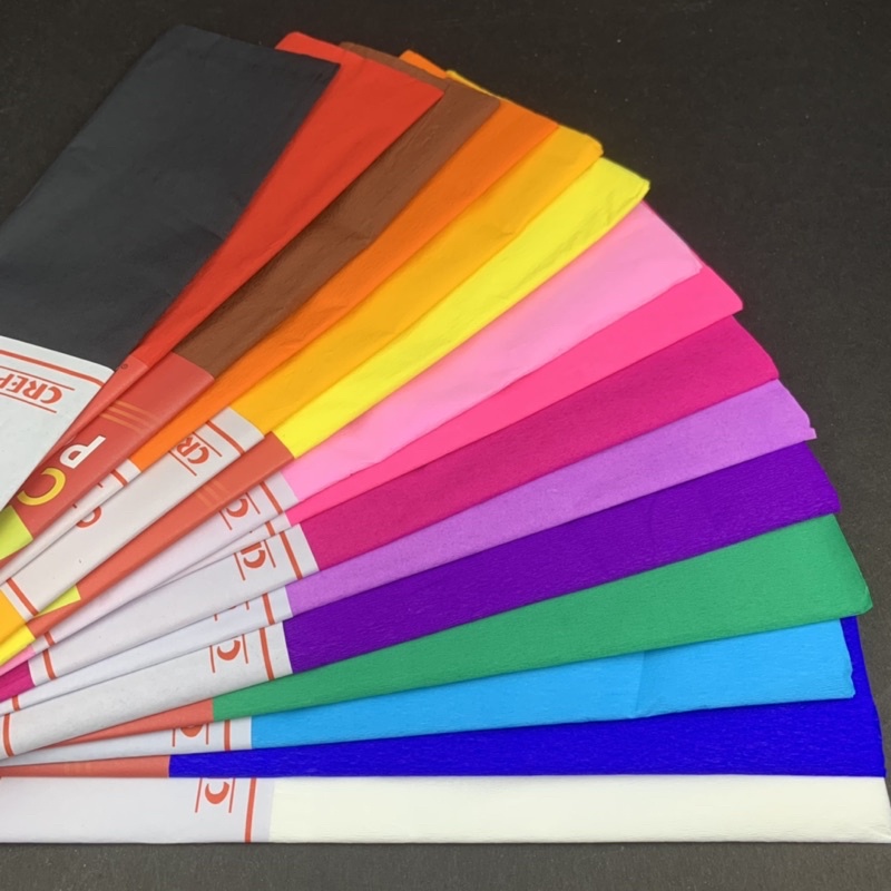 Crepe Paper flower/decor Colored Art paper 1 pcs | Shopee Philippines
