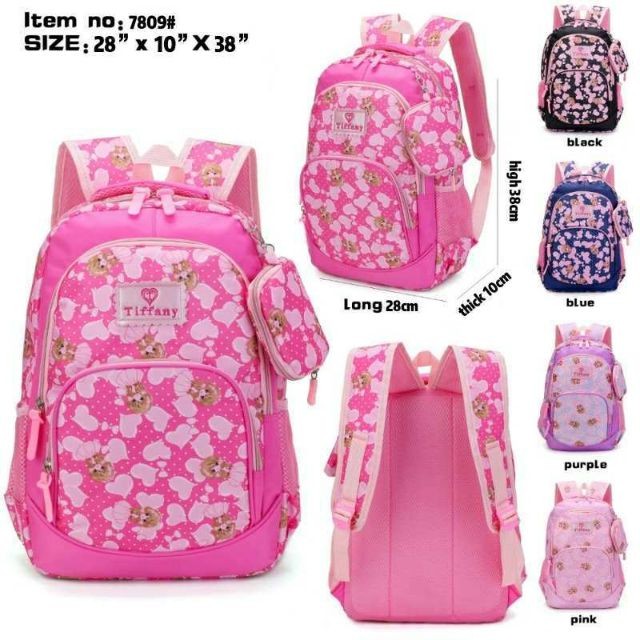 medium7809Waterproof floral women's backpack, double compartments, one ...
