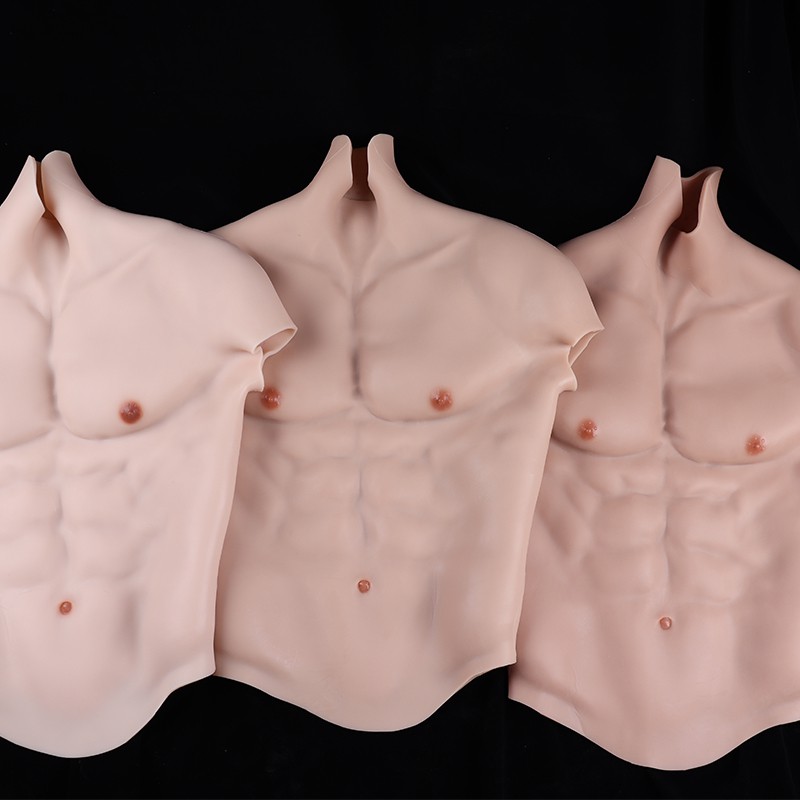 KnowU Silicone Muscle Cosplay Chest Realistic Fake Muscle Suit Actor ...