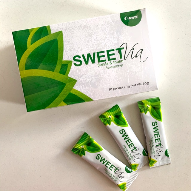 SANTE SweetVia Stevia + Inulin Sweetener (Sugar Alternative) 30 packets ...