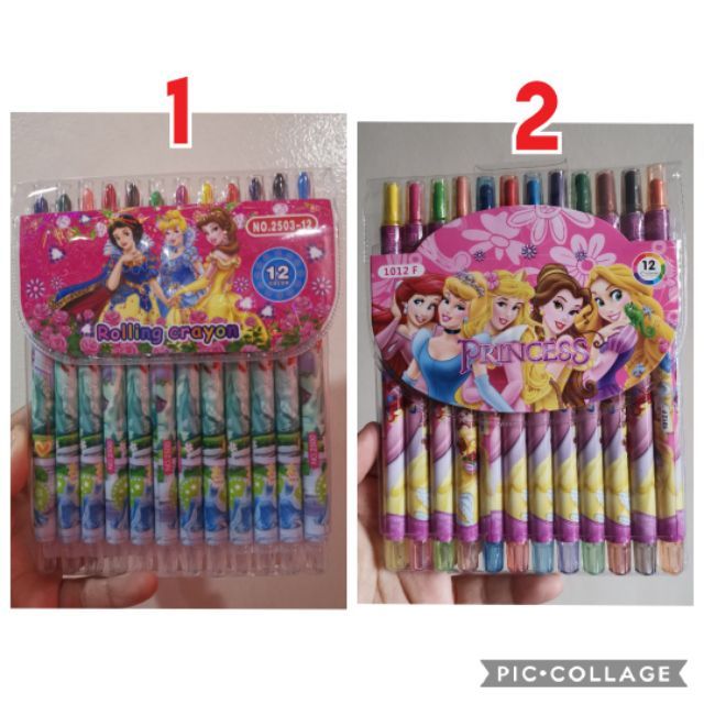 12 colors Disney Princesses/Princess Twistable/Twist crayons/Colors ...