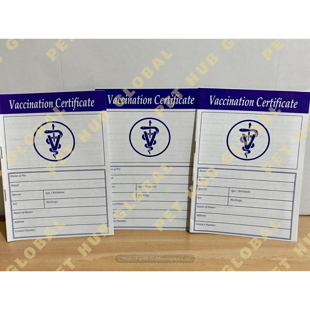 VACCINATION BOOKLET / CERTIFICATE FOR PETS | Shopee Philippines