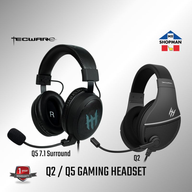 Tecware Q2 / Q5 Wired Gaming Headphones Headset | Shopee Philippines