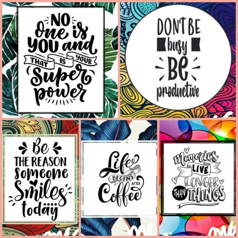 Colorful Motivational Quotes Laminated A4 Size - CBDR Store