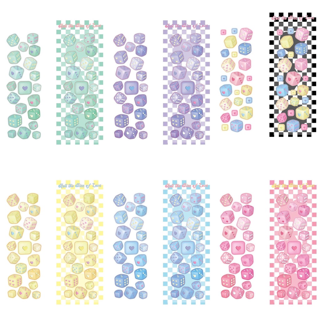 GaLiCiCi Stickers Korean Ins with the Same Color Dice Stickers / Love ...