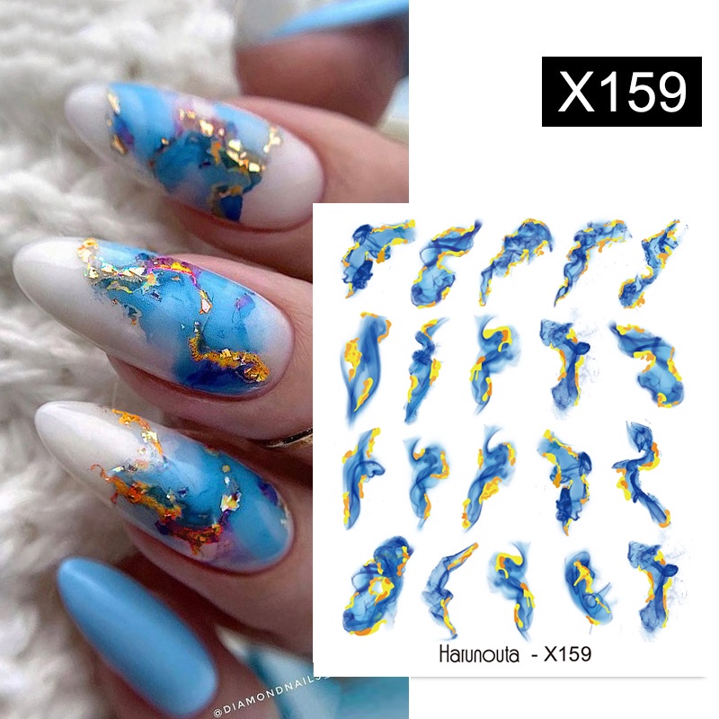 Christmas Snowflakes Abstract Line Nail Water Sticker Decals Flower ...