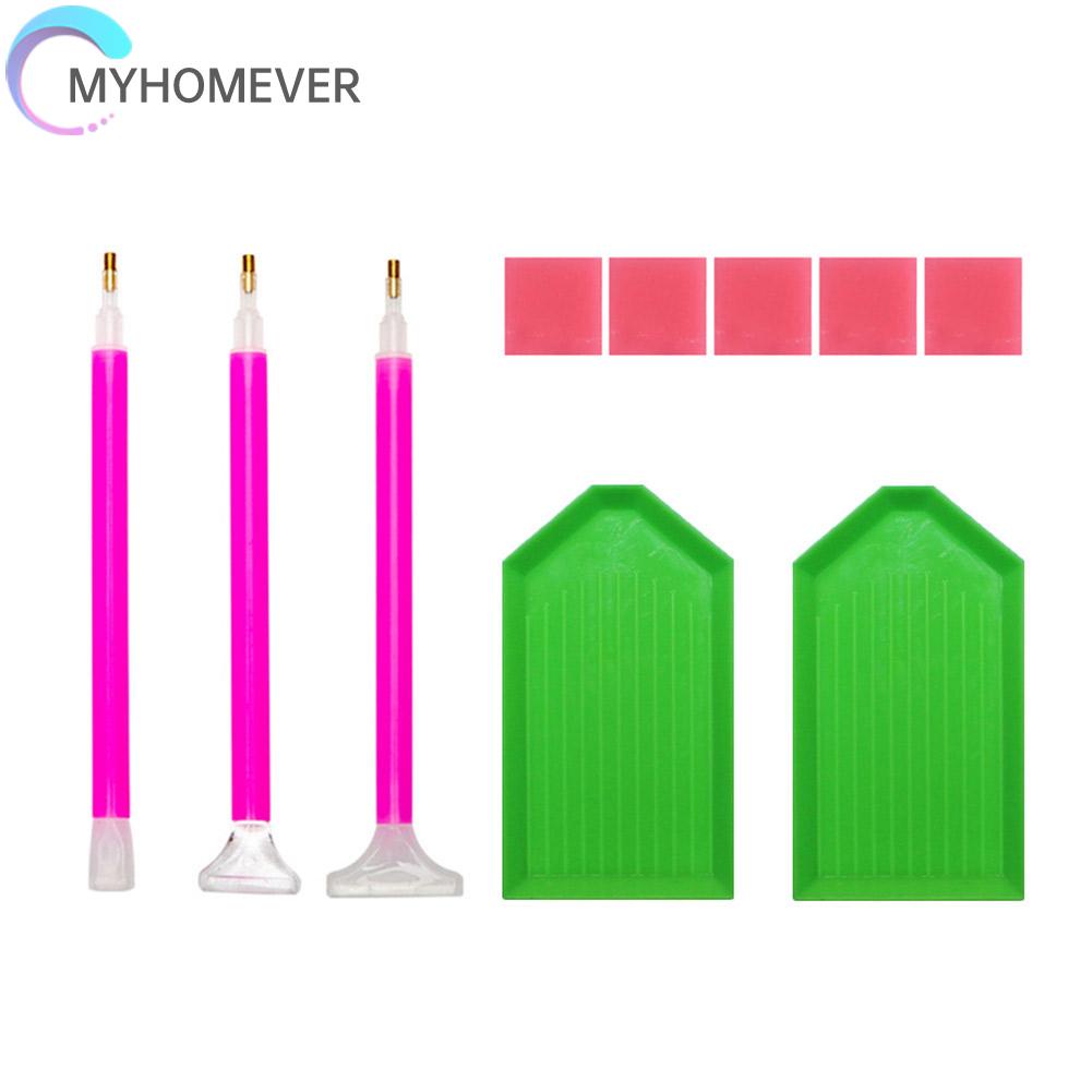 MYHOMEVER DIY Diamond Painting Tool Set 5D Mosaic Drill Pen Clay Tray ...