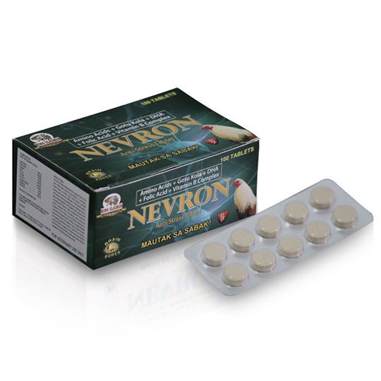 1 box King Slasher Nevron 100 tablets Anti-Stress for Gamefowl Rooster ...