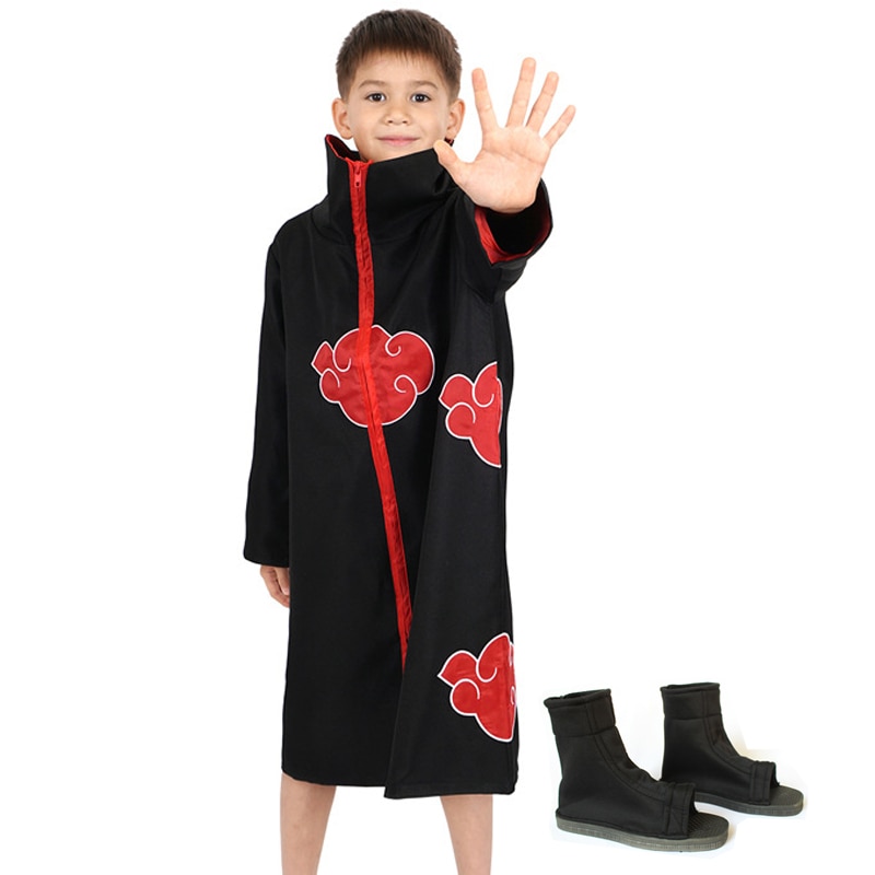 Cosplay Naruto Akatsuki Cloak Costume Sasuke Uchiha Tobi Pain Cape ...