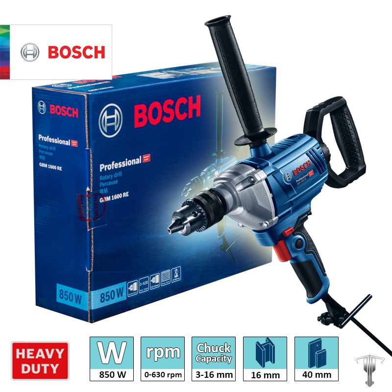 Bosch GBM 1600 RE Professional 850 W 2-in-1 Mixer and Rotary Drill ...