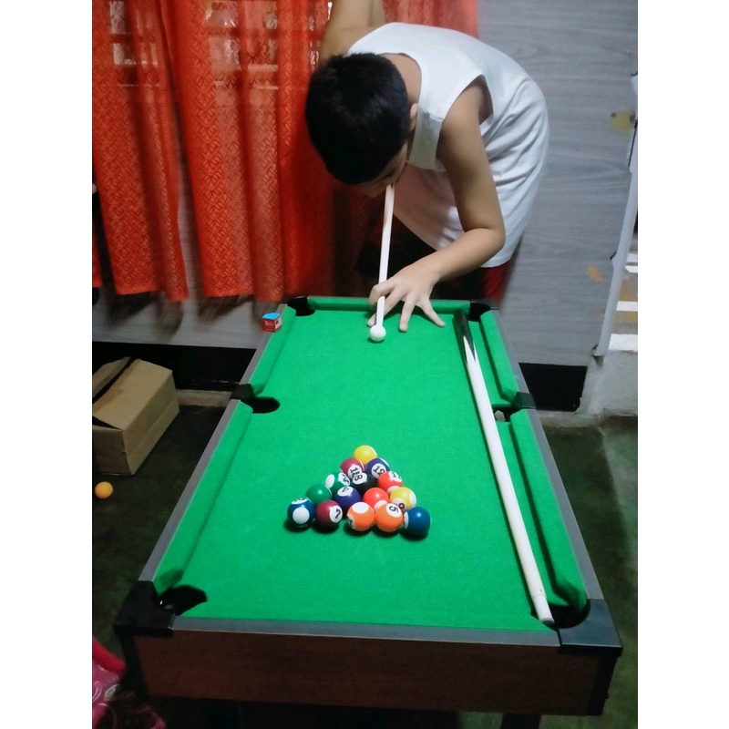 Mini billiard Table for Kids 27x14 wooden with tall feet table Set ...