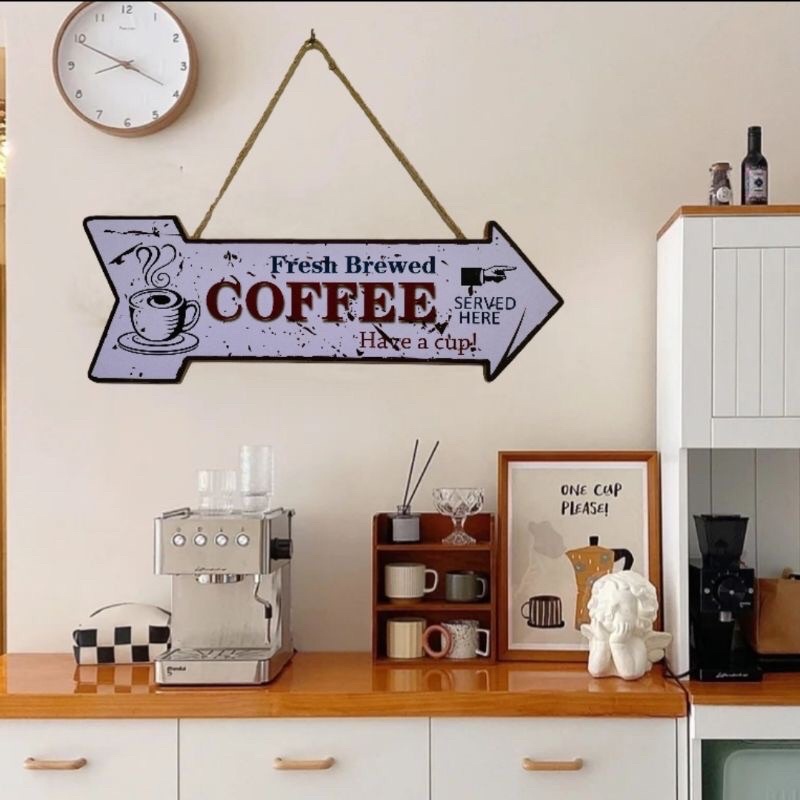 COFFEE Signs Wooden Wall Decor Big Size 48x16cm Decor for cafe and ...