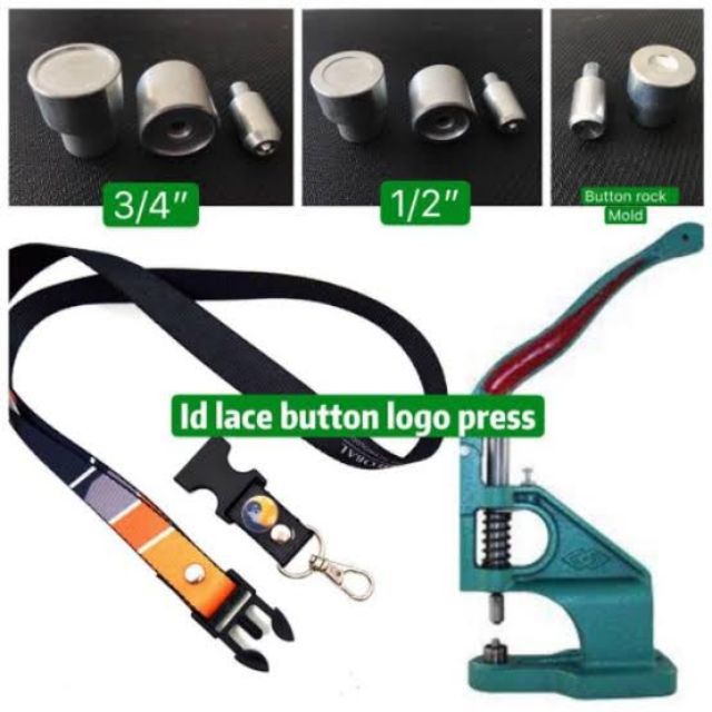 Id Lace Button Logo Press / Id Button Logo Mold / Id Button Lock Mold ...