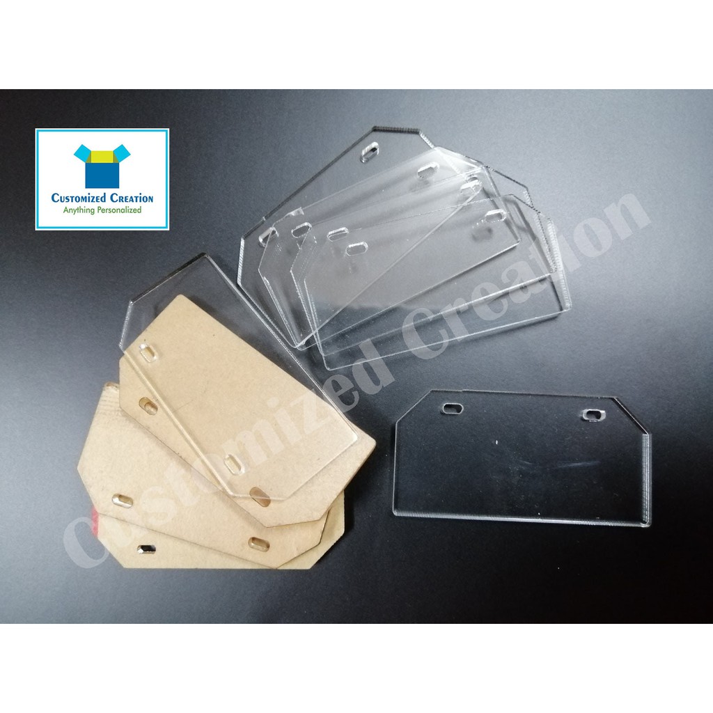 10pc Mini Acrylic MC Plate Number For Motorcycle Keychain - Laser cut ...