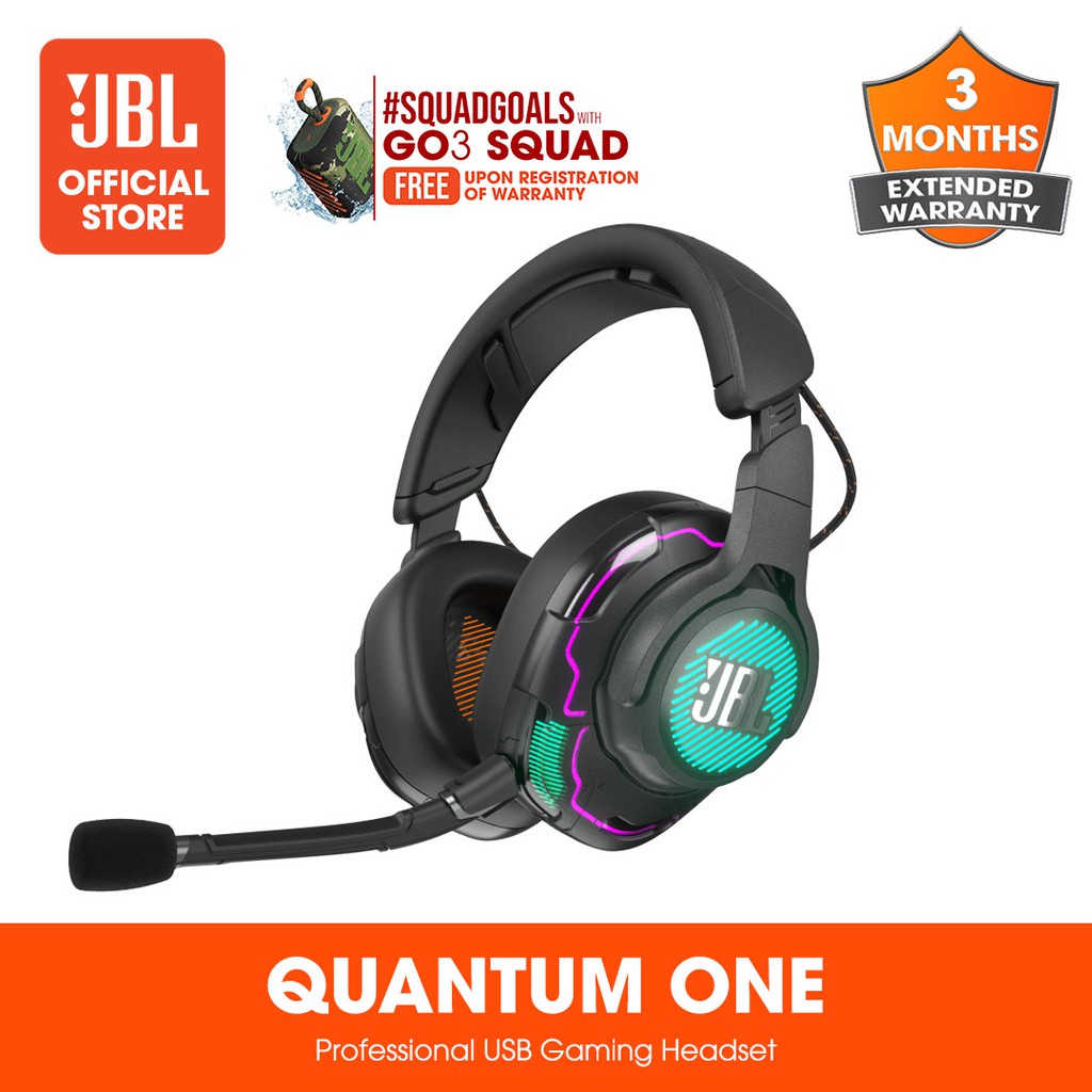 JBL Quantum One USB Wired PC-Over Ear Professional Gaming Headset ...