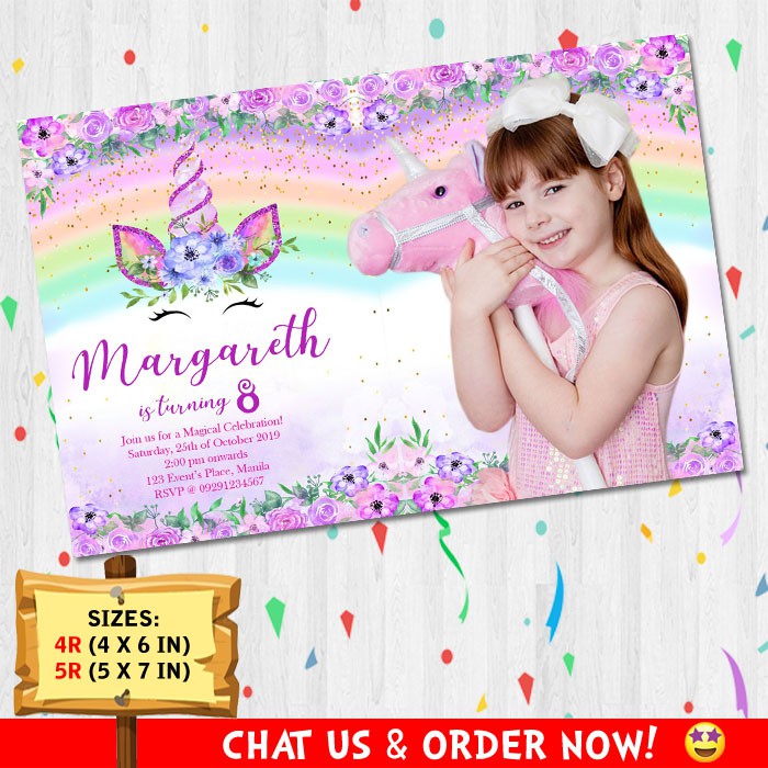 Unicorn Theme Invitation Ubicaciondepersonas cdmx gob mx