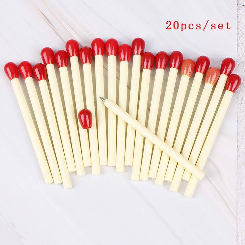 20Pcs/Set Mini Portable Match Ball Pen Ballpoint Pen Creative Student ...