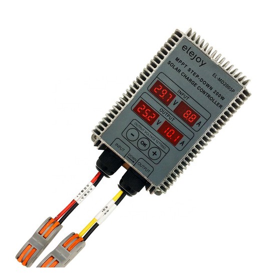ELEJOY MPPT SOLAR CHARGE CONTROLLER 200W 400W 25A 12/24V ADJUSTABLE LED ...