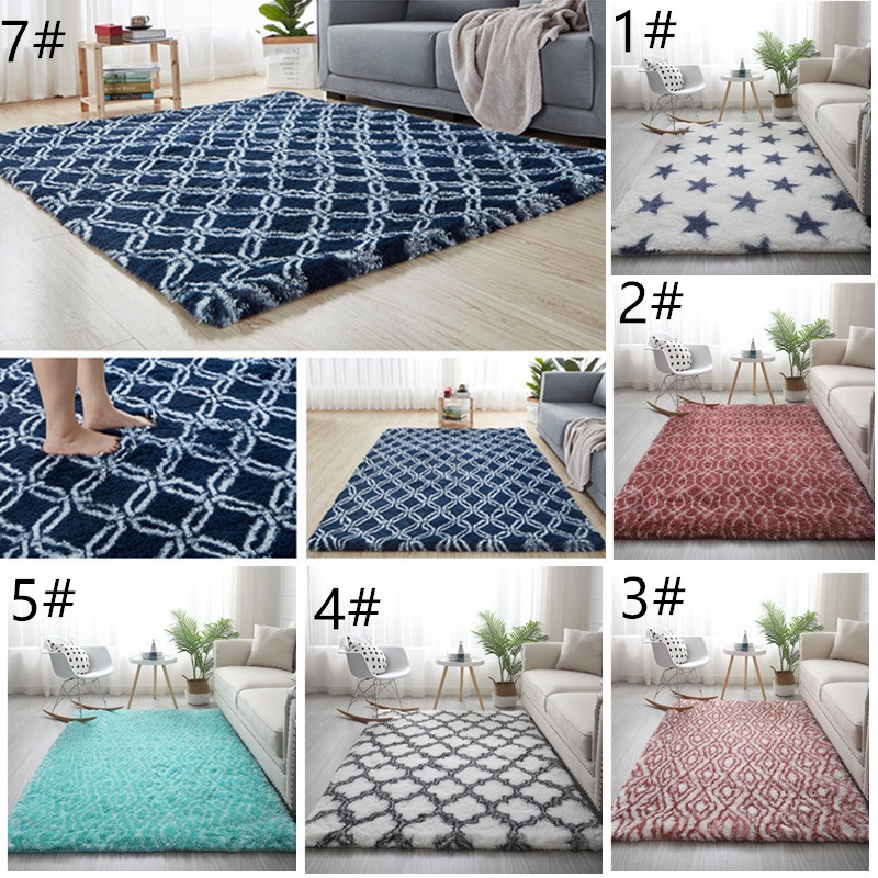80 x 120cm Home Living Fluffy Rugs Shaggy Dining Room Floor Home ...