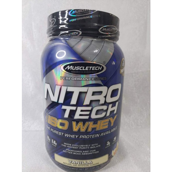 MUSCLETECH NITRO TECH 100% ISO WHEY Flavor Vanilla, Milk Chocolate 1 ...