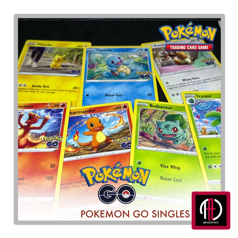 Pokemon TCG Singles - Pokemon GO Common Uncommon Cards - Starters ...