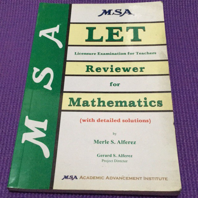 MSA LET REVIEWER FOR MATHEMATICS | Shopee Philippines