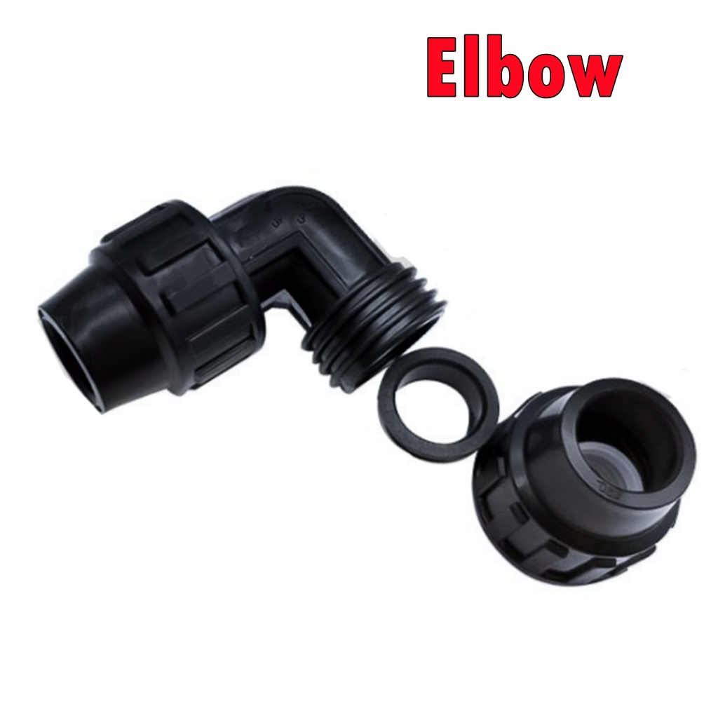 PE Compression Fittings Black Elbow (1 1/4 to 2") | Shopee Philippines