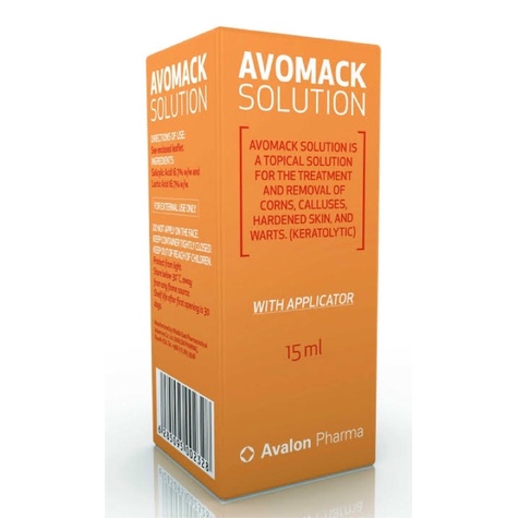 Avomack Salicylic Acid Solution for Warts, Corns and Calluses 15ml ...