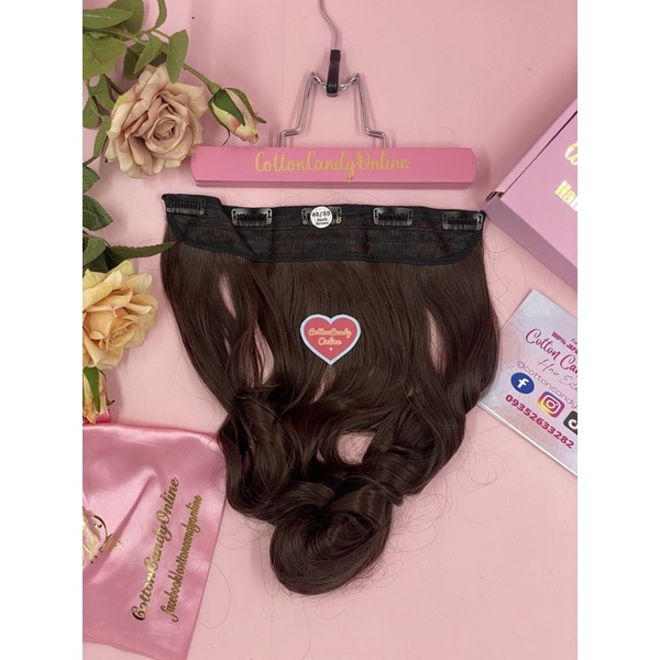 Hair Extensions Sweet Candy Dark brown | Shopee Philippines