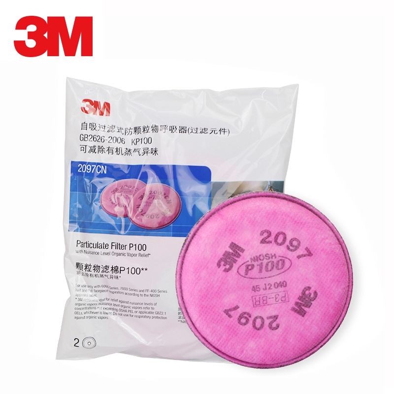 3M 2097 Activated Carbon Dust Filter Cotton P100 Efficient Filter ...