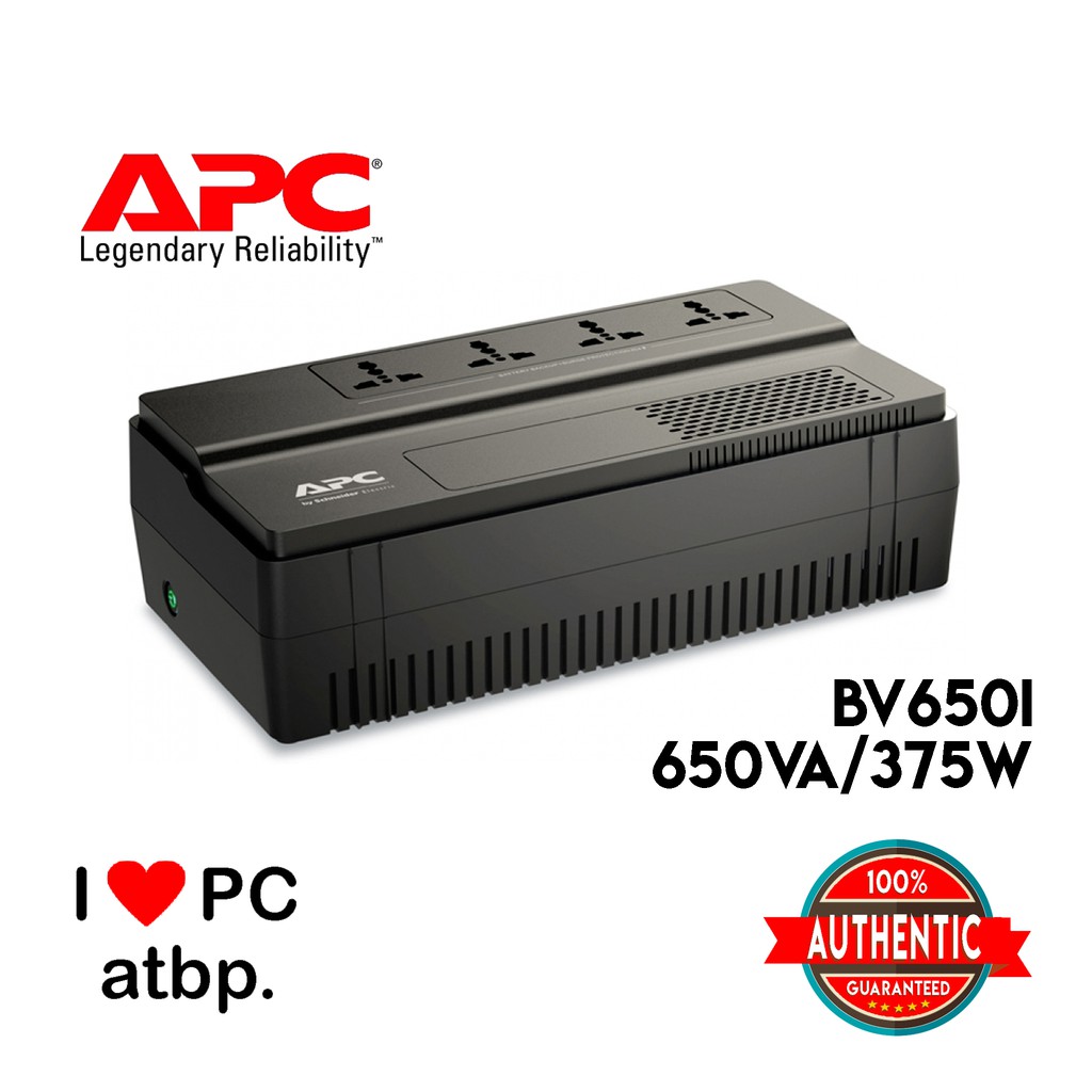 APC UPS 650VA/375W (BV650I, Easy UPS, 4 outlets, AVR/Surge) | Shopee ...