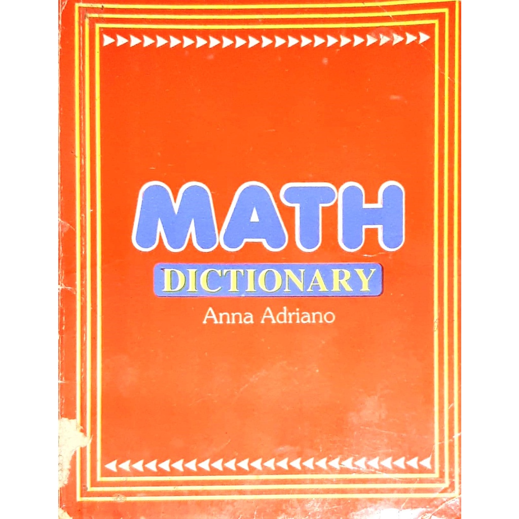 Mathematics Dictionary By Adriano Shopee Philippines
