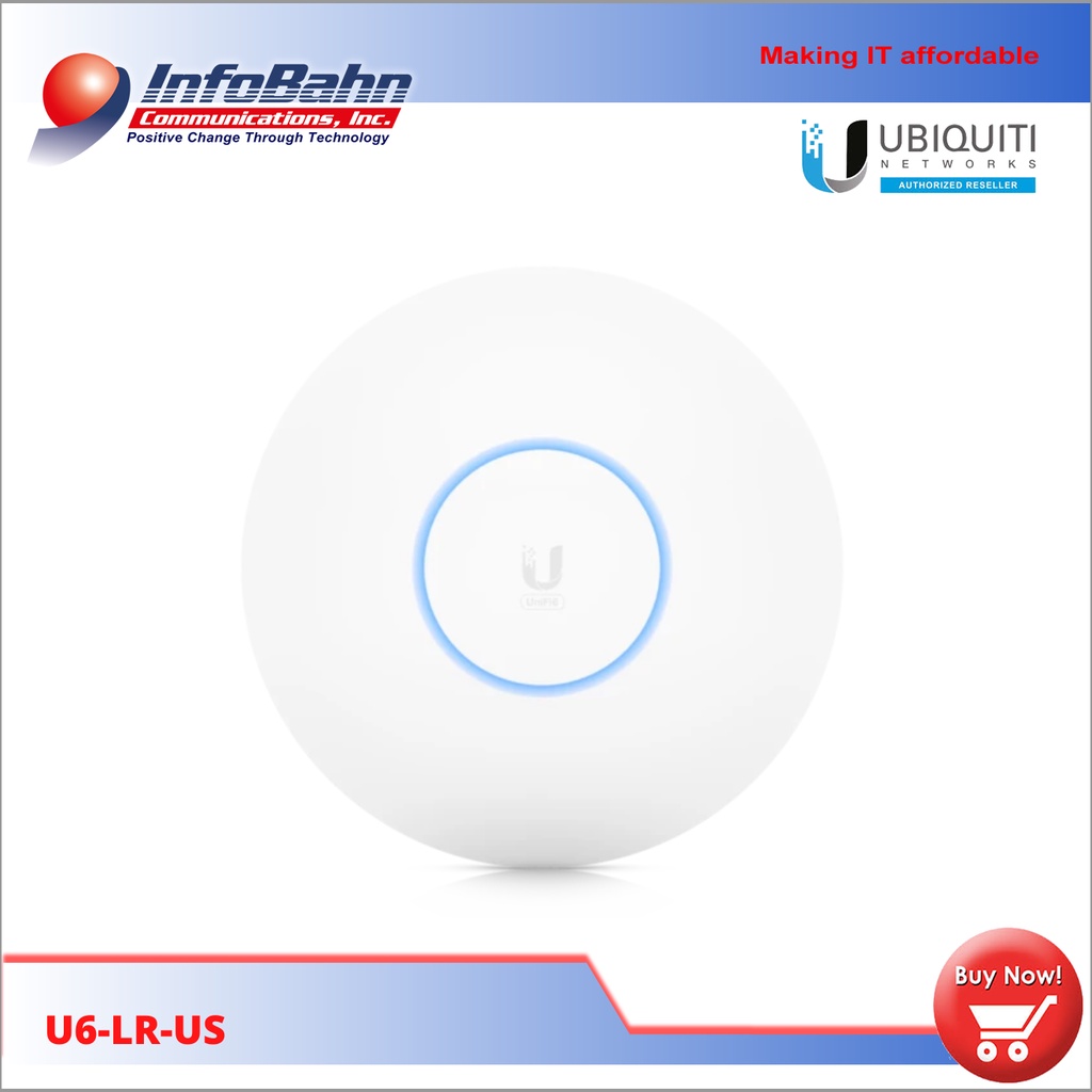 Ubiquiti Access Point Wifi 6 Long-Range U6-Lr-Us U6-Lr Infobahn ...