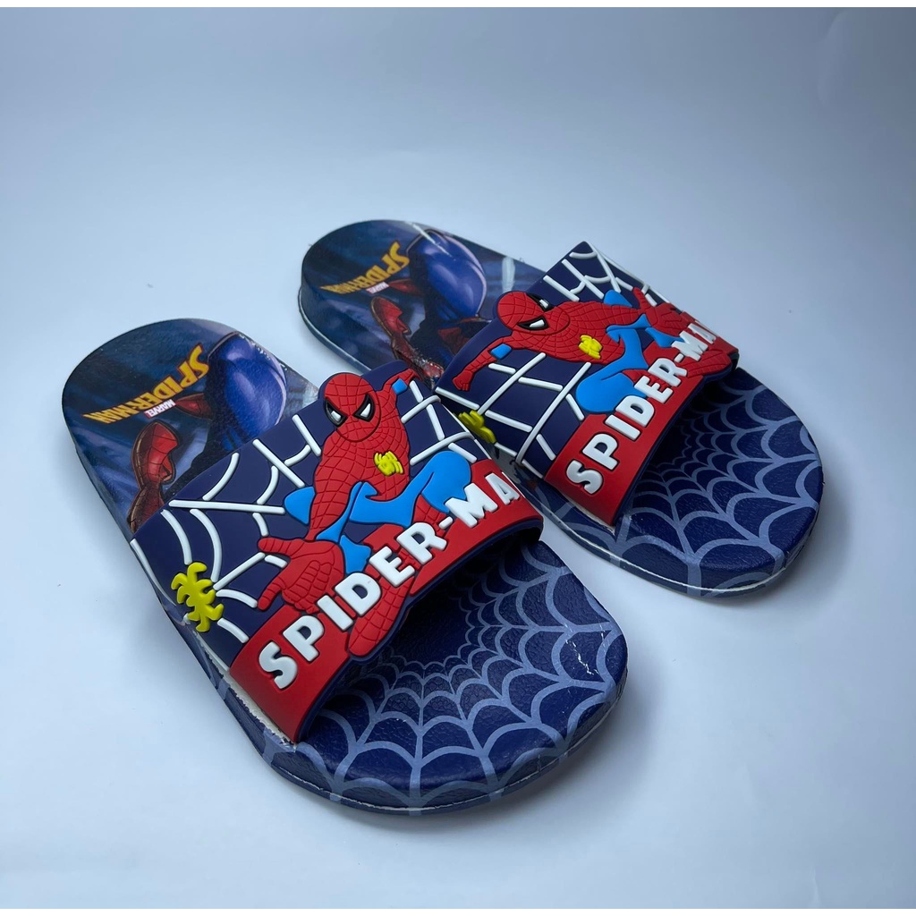 SPIDERMAN CHARACTER KIDS SLIPPERS FOR BOYS (SIZES 24-35) | Shopee ...