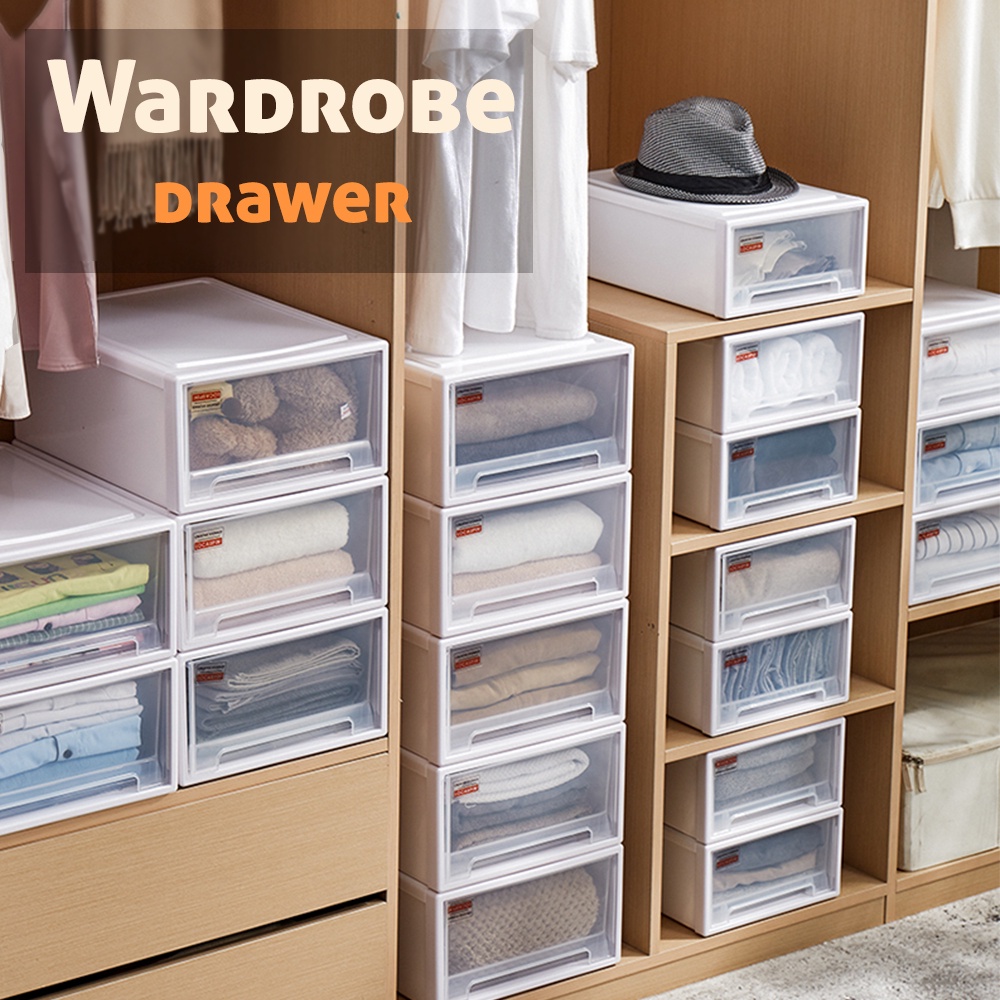 LOCAUPIN 1pc Multipurpose Stackable Plastic Drawer Organizer Office ...