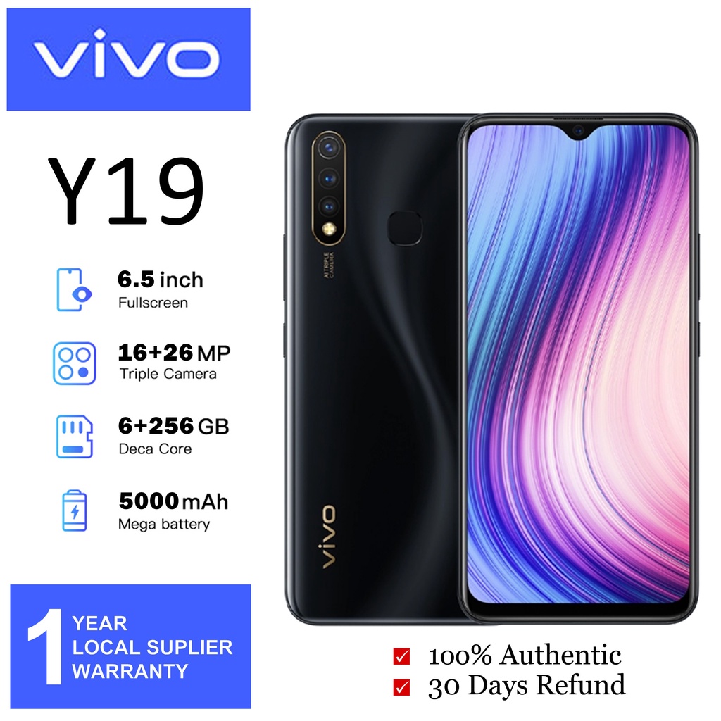 VIVO Y19 6GB RAM+256GB ROM smartphone 100% original brand new 6.53 inch ...
