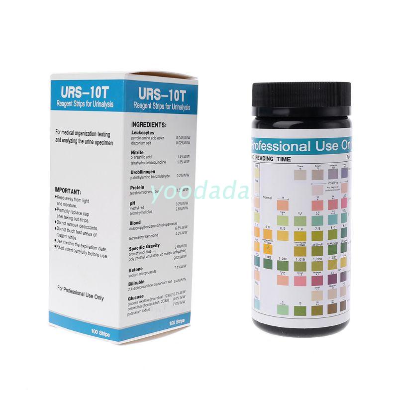 yoo Complete 10-in-1 Urine Test Strips 100ct Urinalysis Dip-Stick ...
