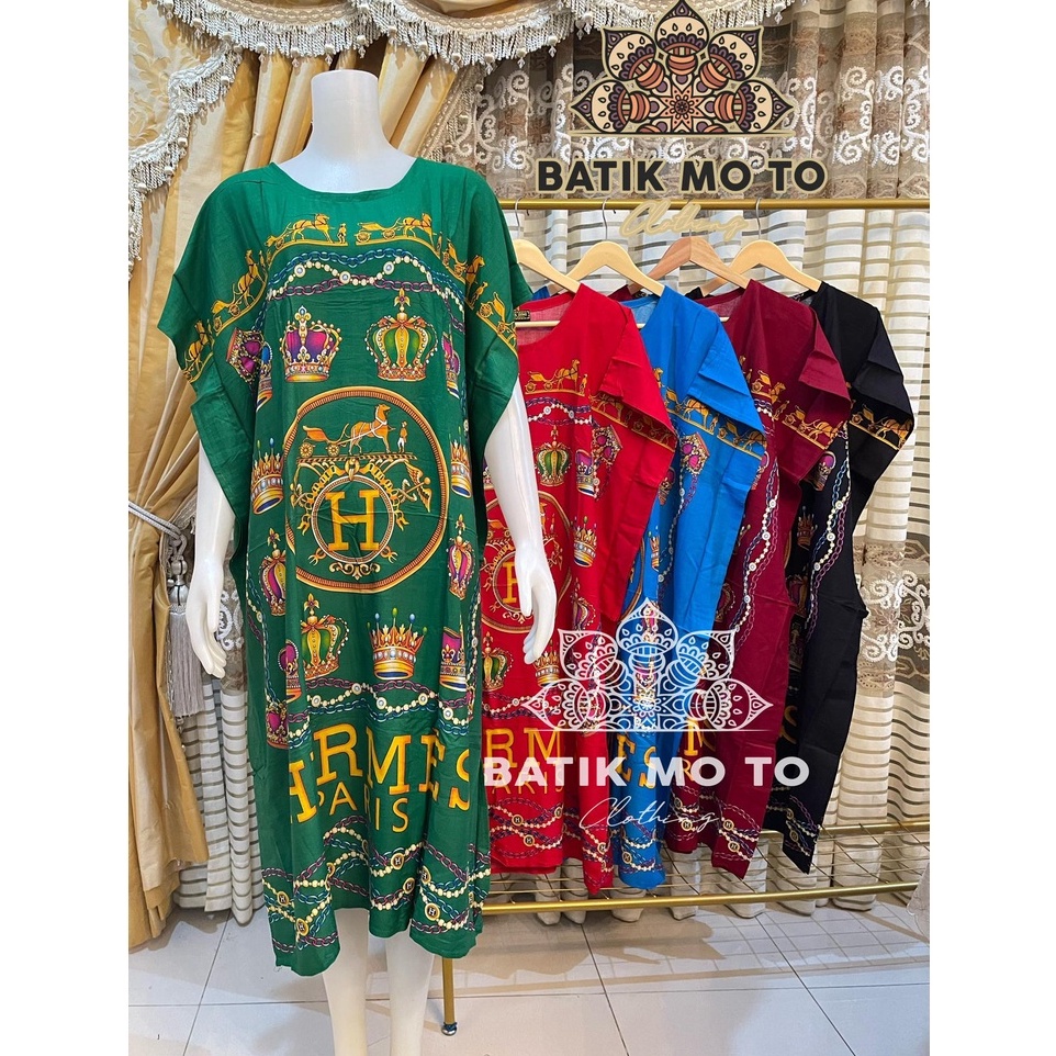 BATIKMOTO H3RMES Branded Kaftan Batik Daster Dress Indonesia Maxi Long ...