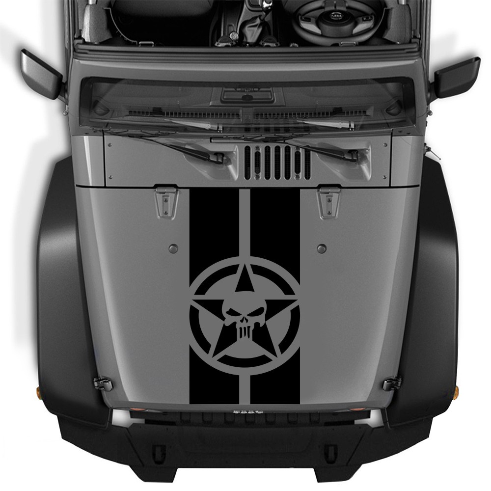 Engine Cover Trim Stickers for Jeep Wrangler JK TJ Auto Front Head ...