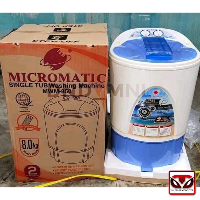 D&D Micromatic MWM-850 8.0kg Washing Machine Single Tub | Shopee ...