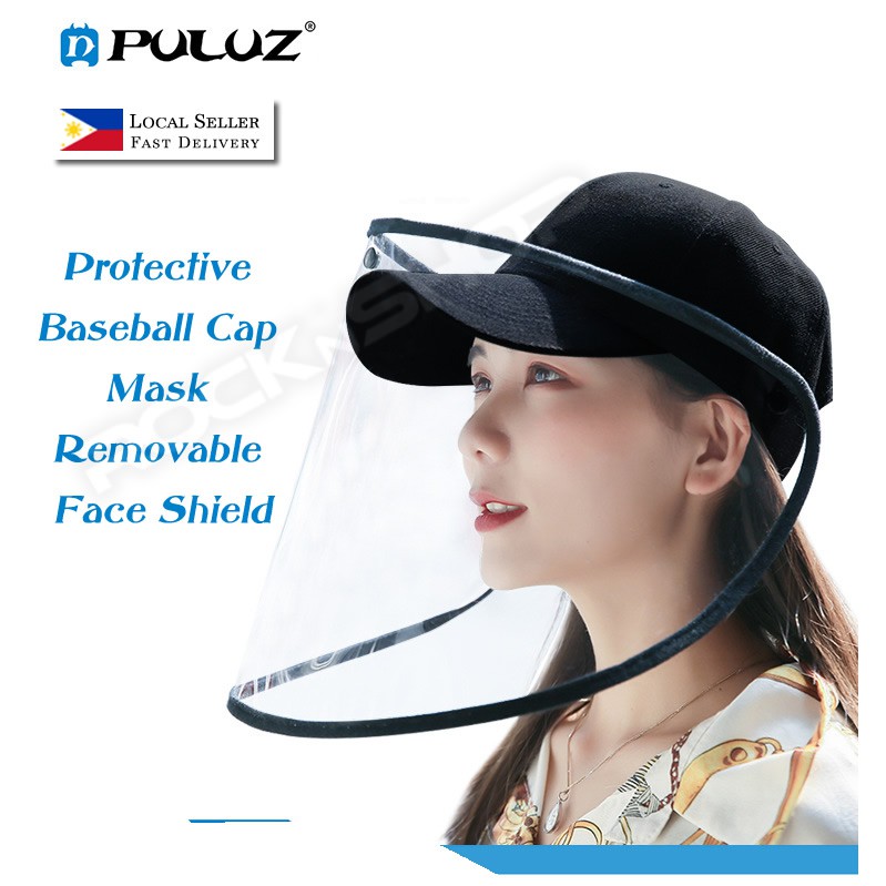 Puluz Protective Baseball Cap Mask Removable Face Shield | Shopee ...