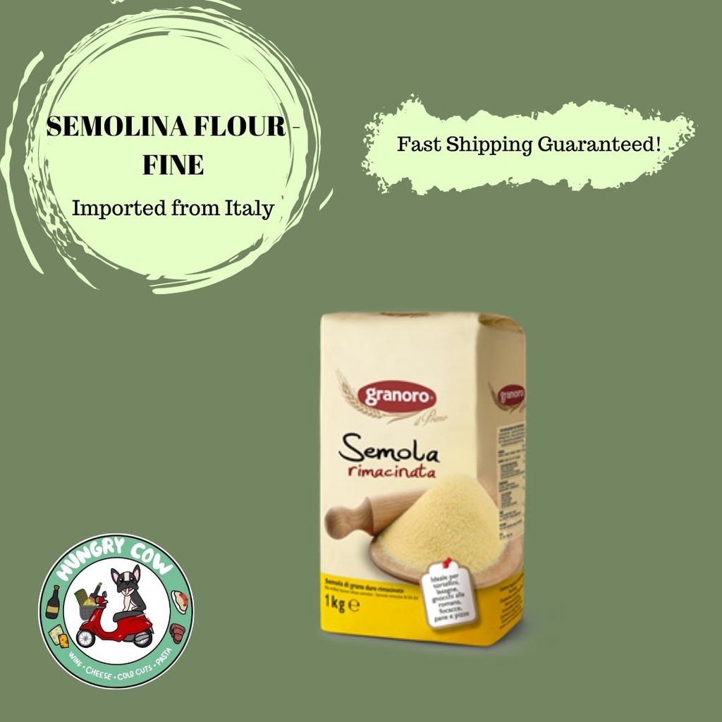 Semolina Flour - Fine 1kg Imported from Italy (Granoro) | Shopee ...