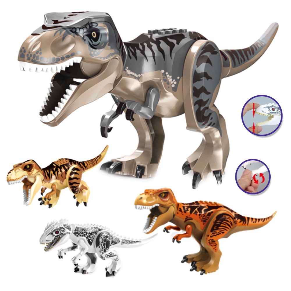 Kids T rex Lego Dinosaur Jurassic Park Toys Tyrannosaurus Building ...