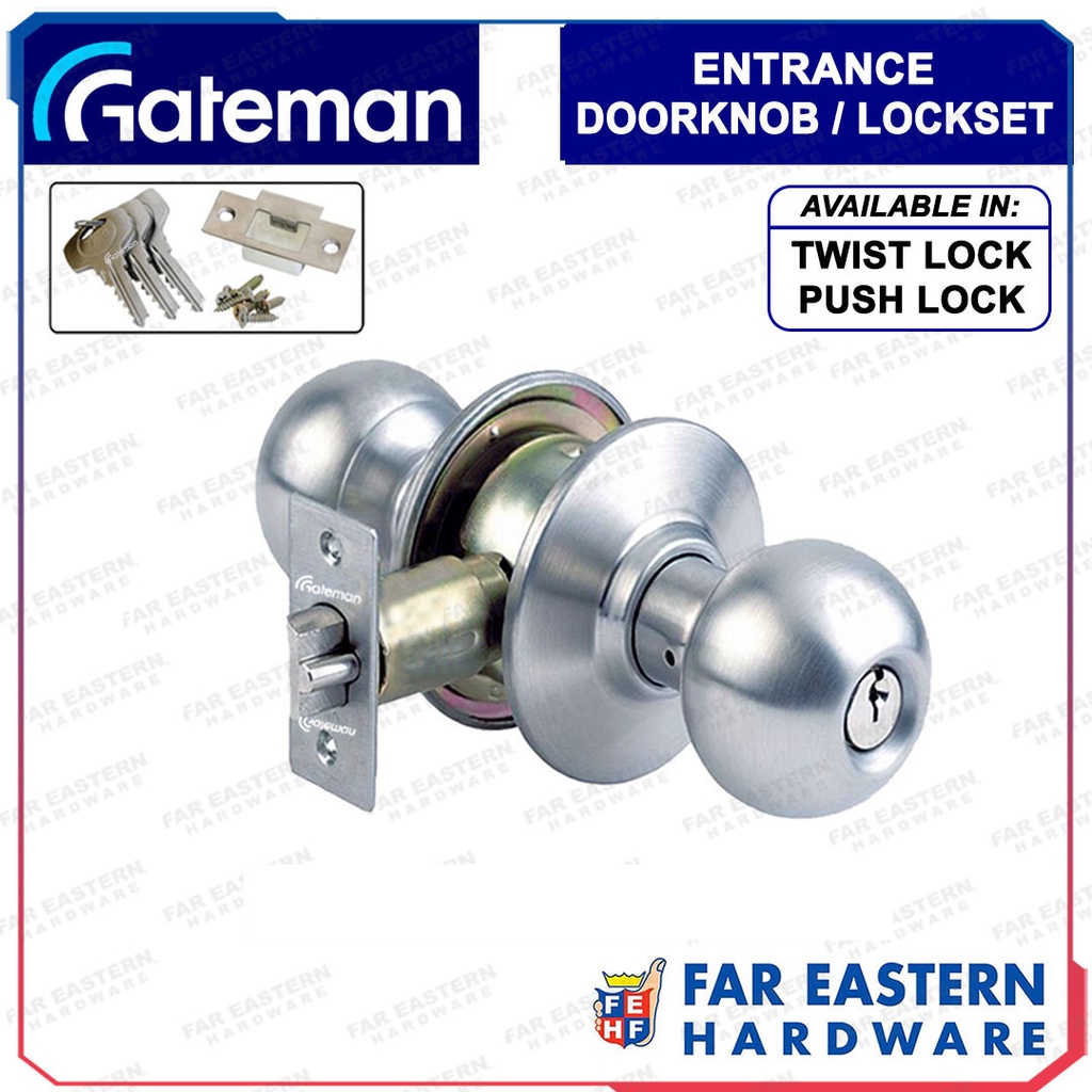 GATEMAN Entrance Doorknob Lockset Door Knob Lock Set | Shopee Philippines